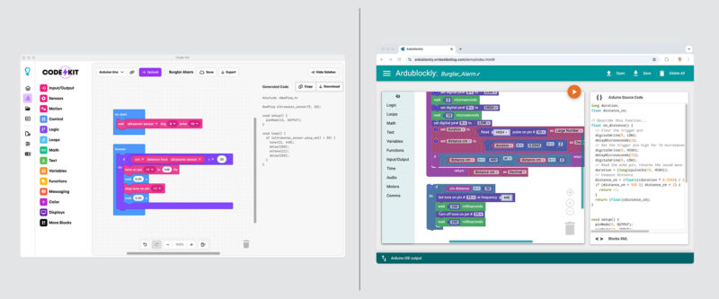 Code Kit vs Ardublockly – Best Arduino Block Coding App?